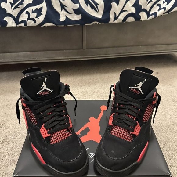 Jordan | Shoes | Jordan 4 Retro Mid Red Thunder | Poshmark